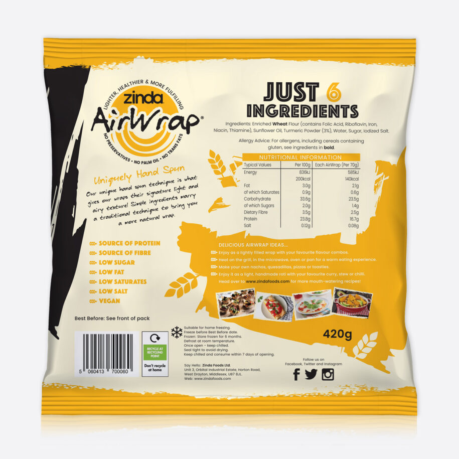 TURMERIC AIRWRAP (Pack of 6) – Zinda Foods Store